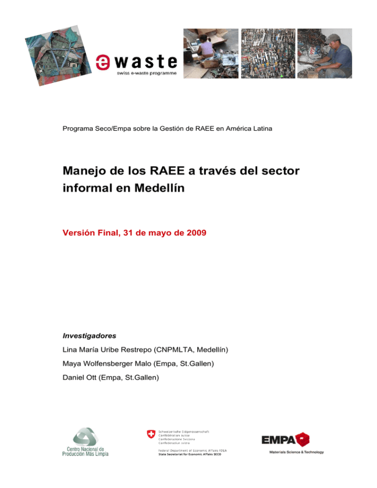 Manejo de los RAEE a través del sector informal