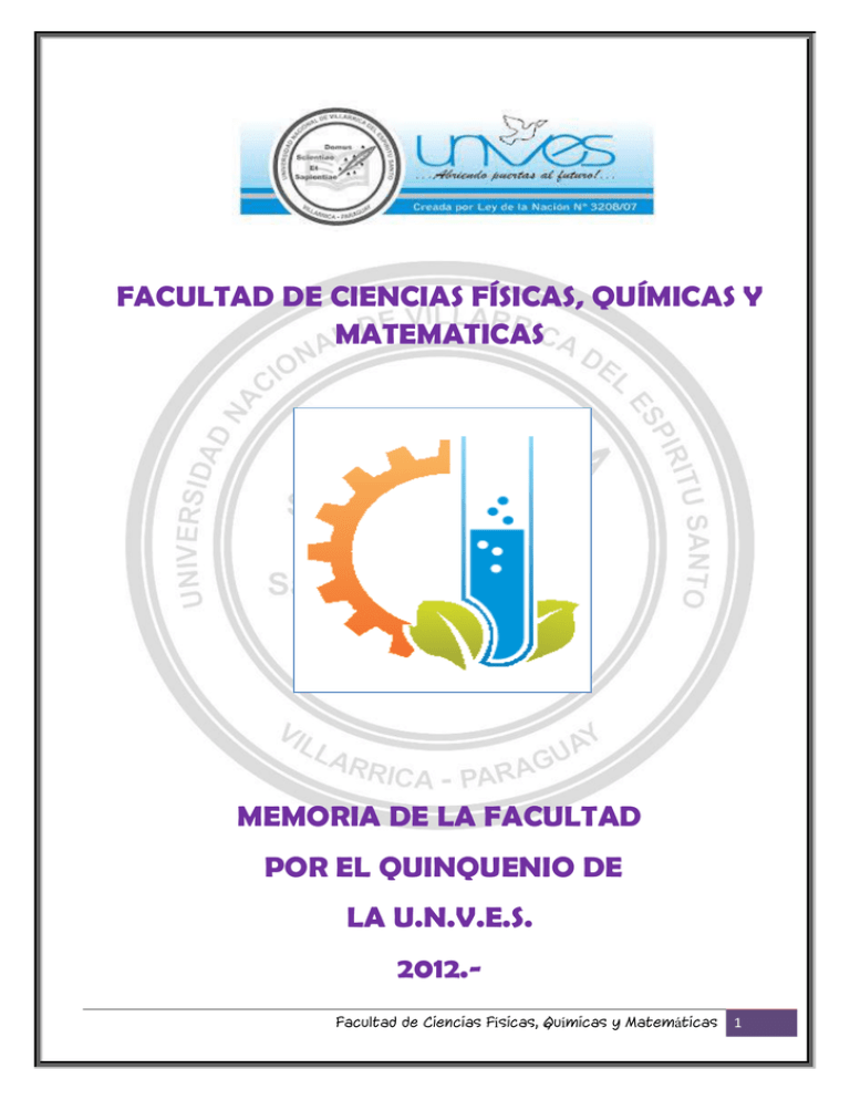 facultad de ciencias físicas, químicas y matematicas