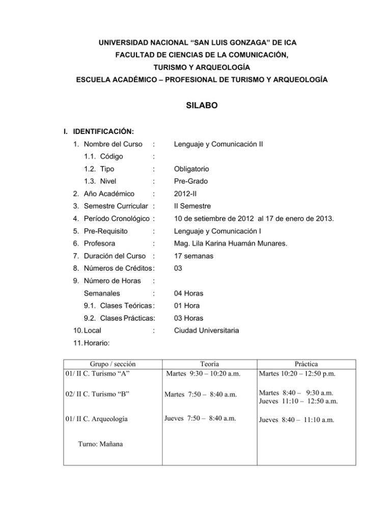 Lenguaje y Comunicación II