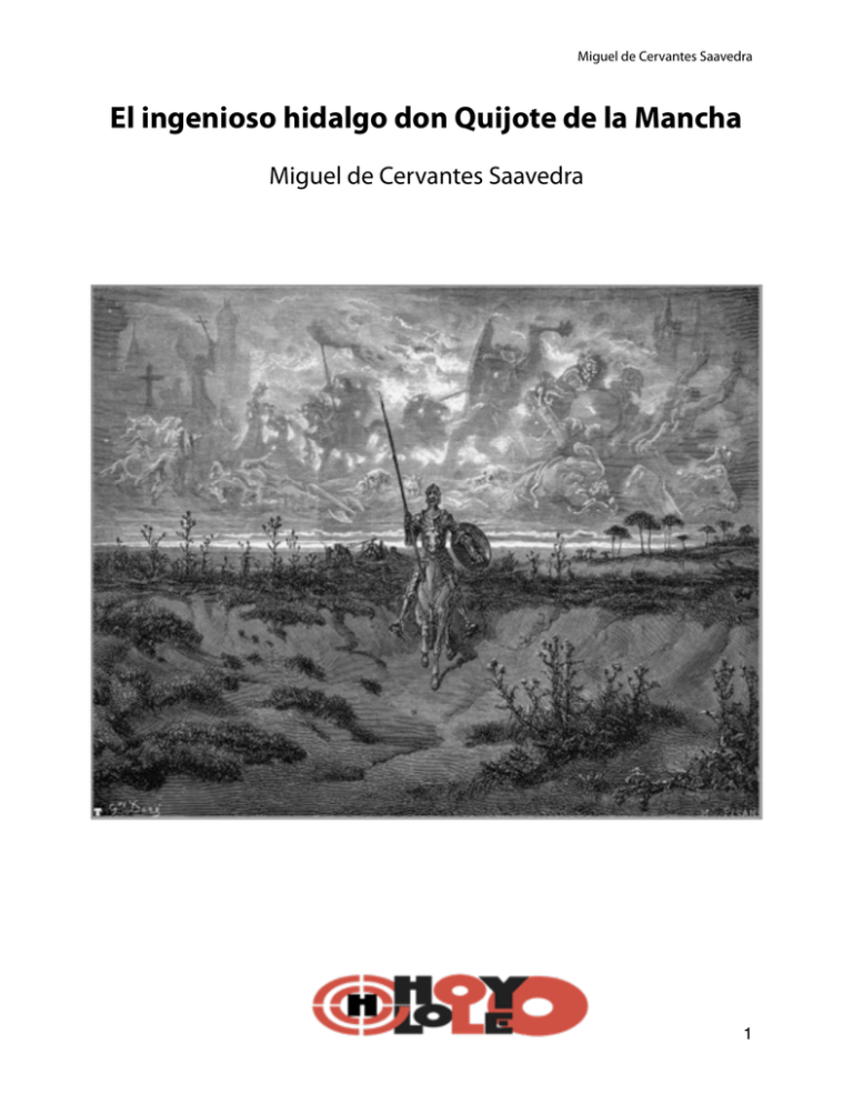 El ingenioso hidalgo don Quijote de la Mancha I