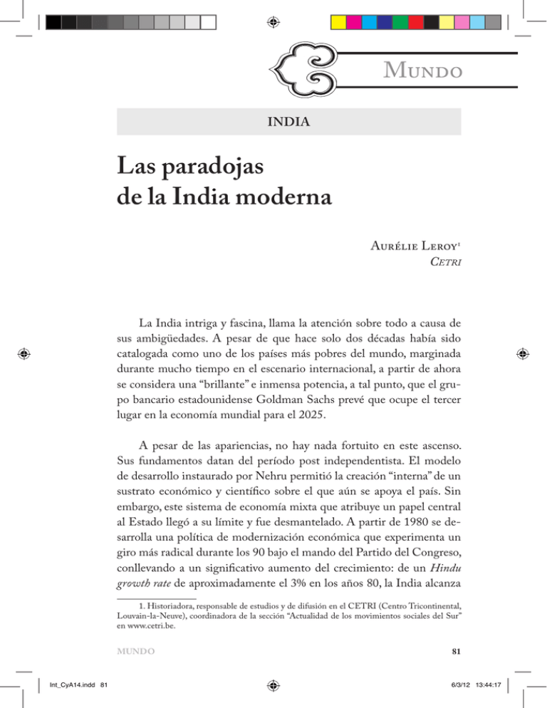 Las paradojas de la India moderna