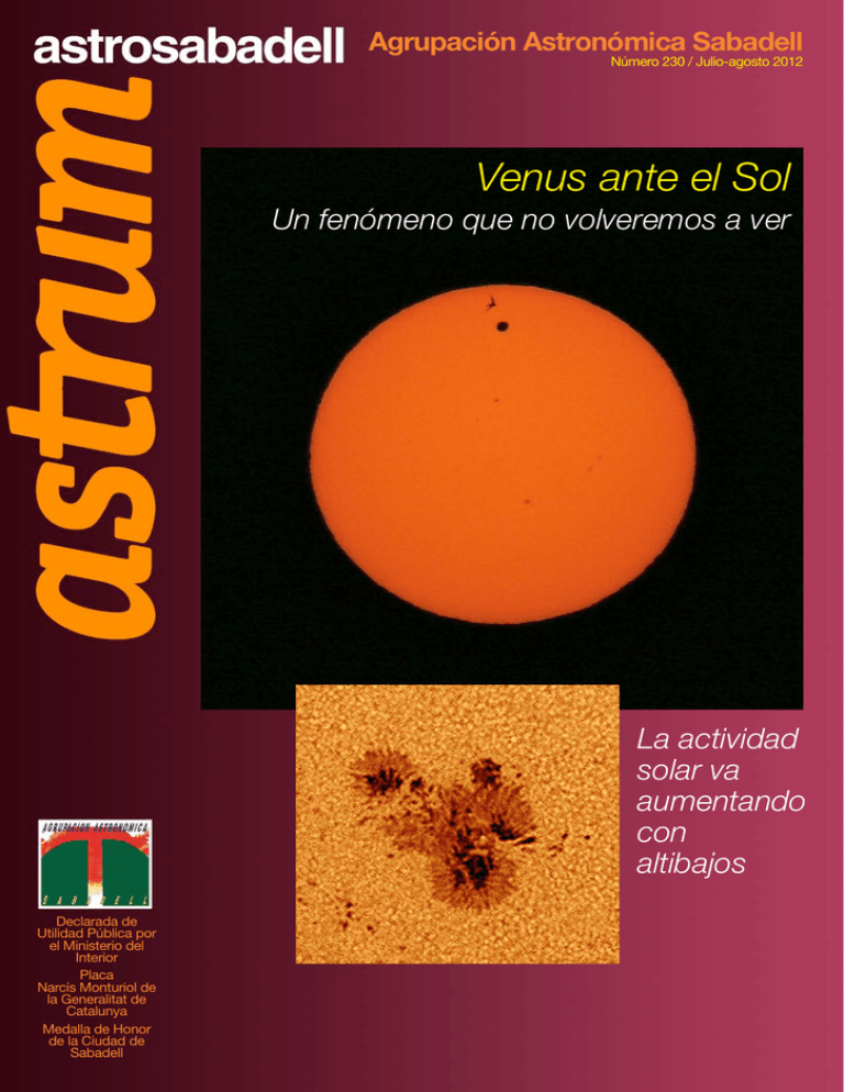 Venus ante el Sol - astrosabadell
