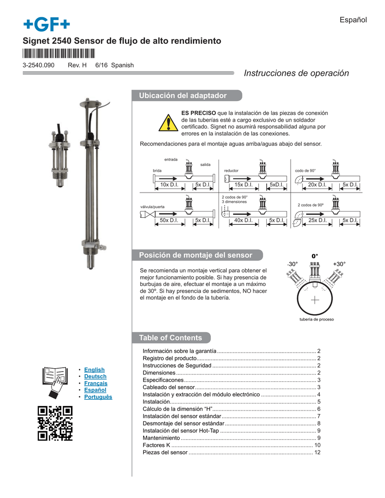 2540 Rev H Spanish manual.indd