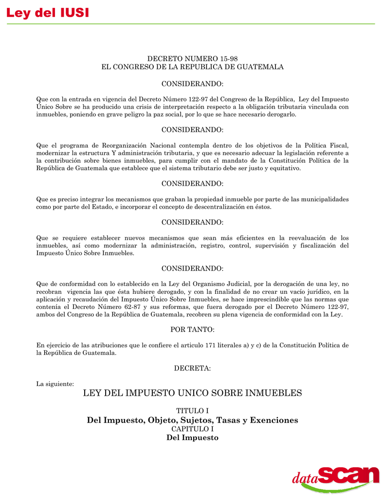 Ley del IUSI - Registro General de la Propiedad