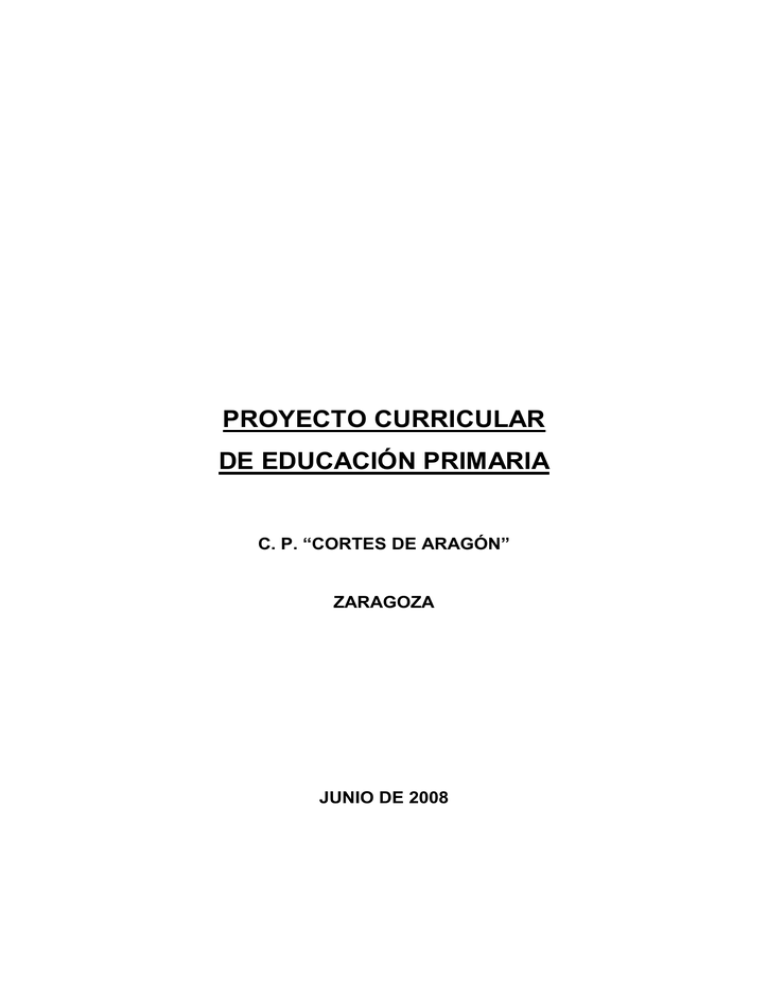 proyecto curricular de educación primaria