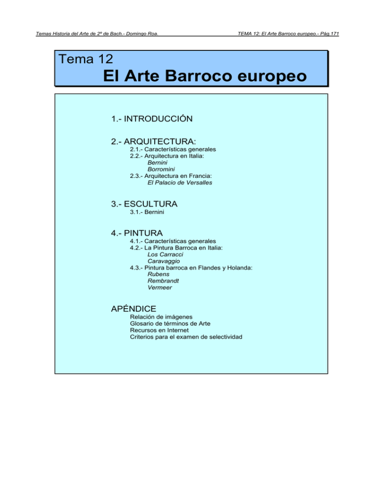 Arte Barroco – Europa