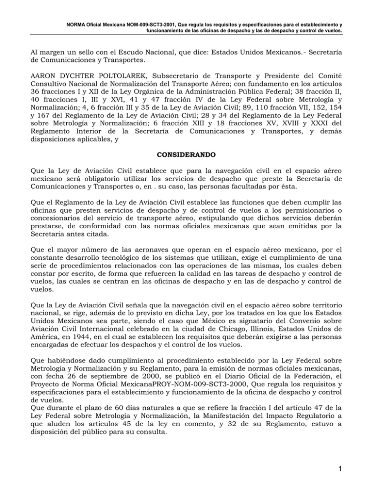 Norma Oficial Mexicana NOM-009-SCT3