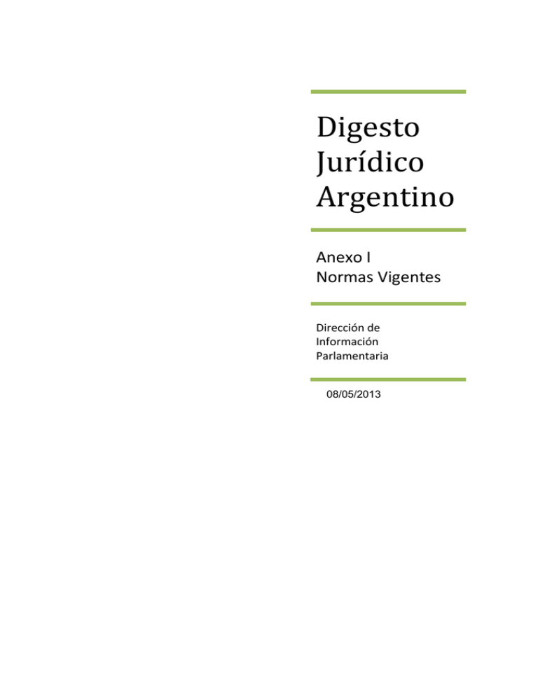 Digesto Jurídico Argentino