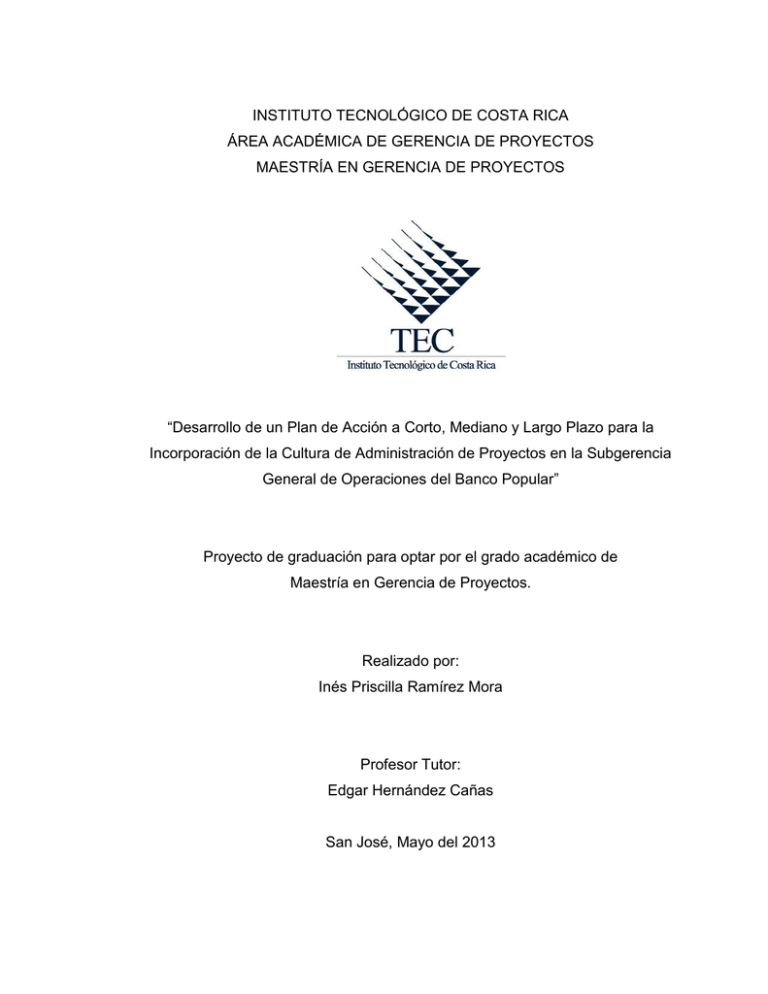 INSTITUTO TECNOLÓGICO DE COSTA RICA ÁREA ACADÉMICA