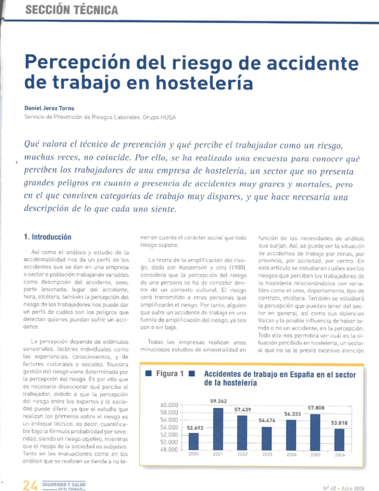 Percepción del riesgo de accidente