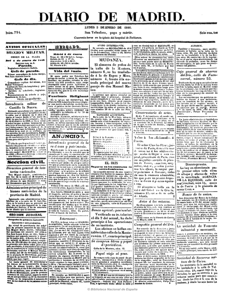 diario de madrid. - Hemeroteca Digital