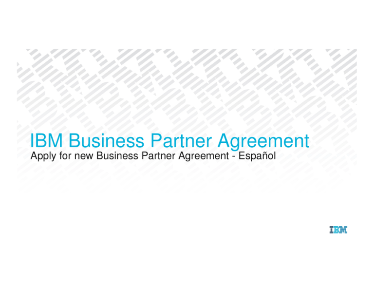 IBM Business Partner Agreement