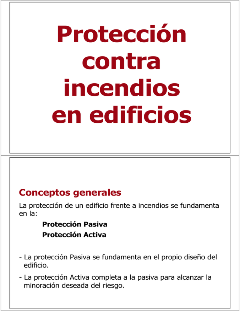 Protección contra incendios en edificios
