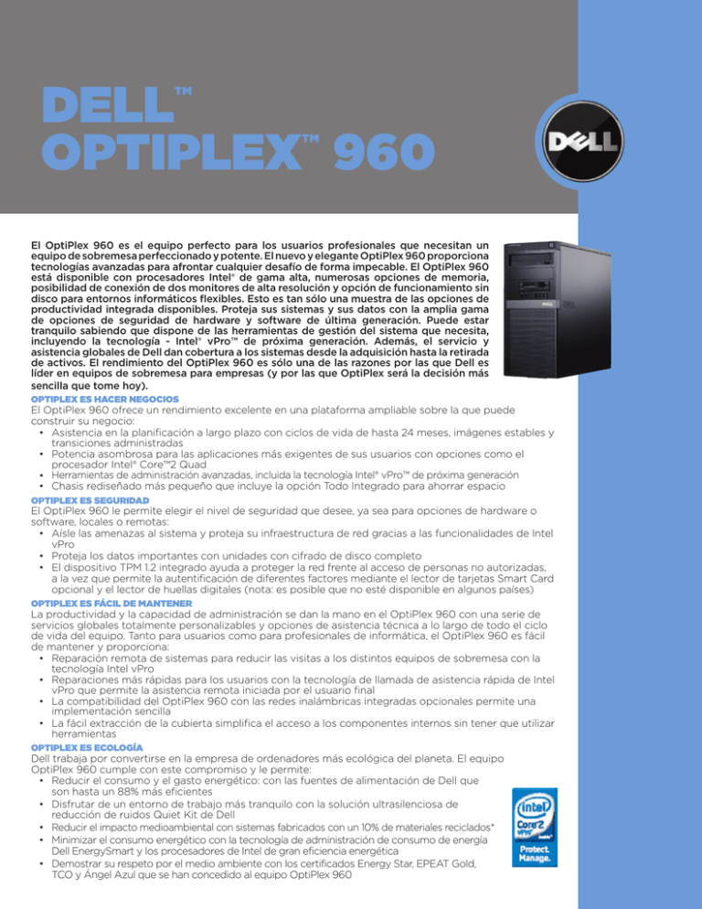 Dell™ Optiplex™ 960
