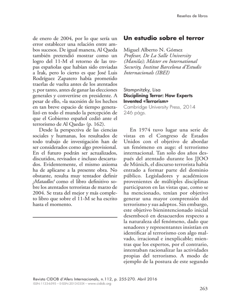 Un estudio sobre el terror