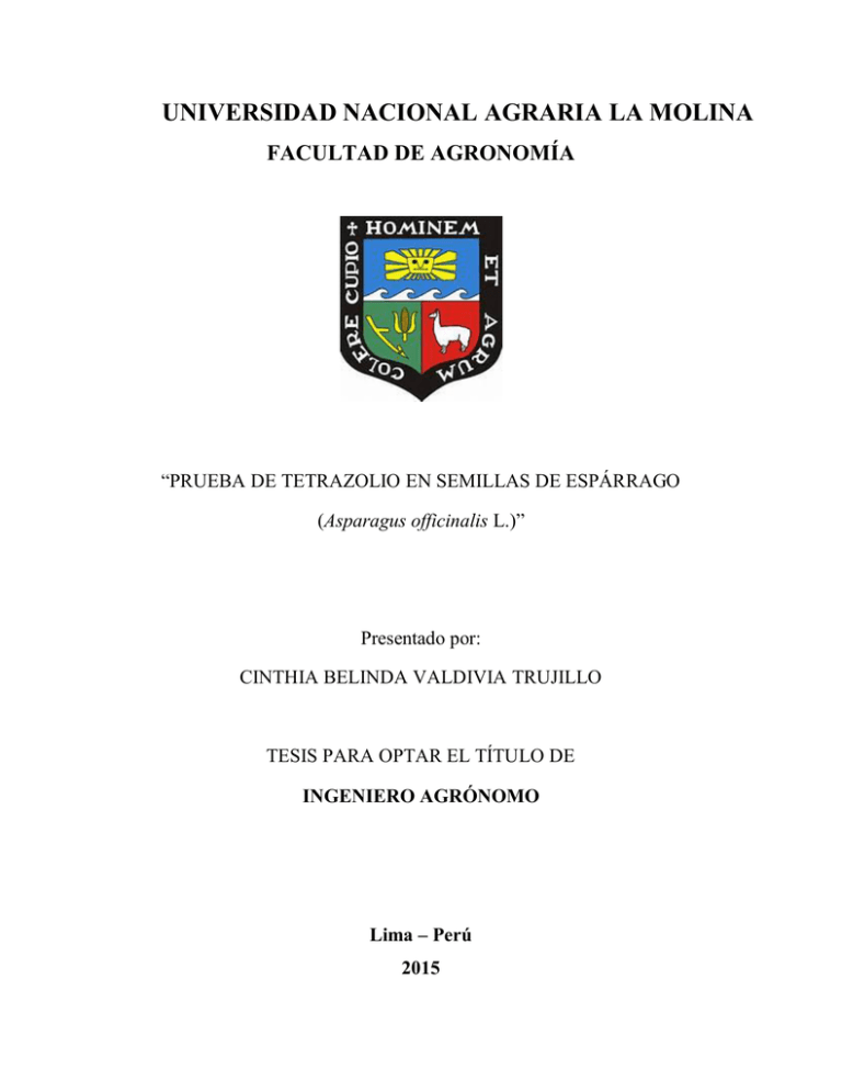 universidad nacional agraria la molina facultad de agronomía