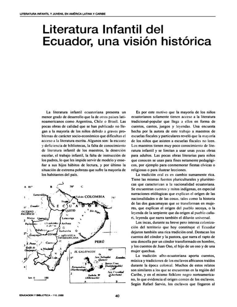 Literatura Infantil del Ecuador, una visión histórica