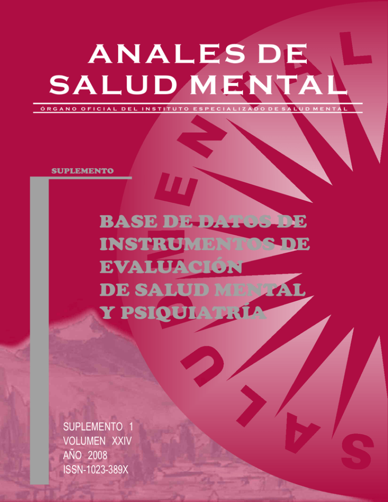 anales de salud mental - Instituto Nacional de Salud Mental