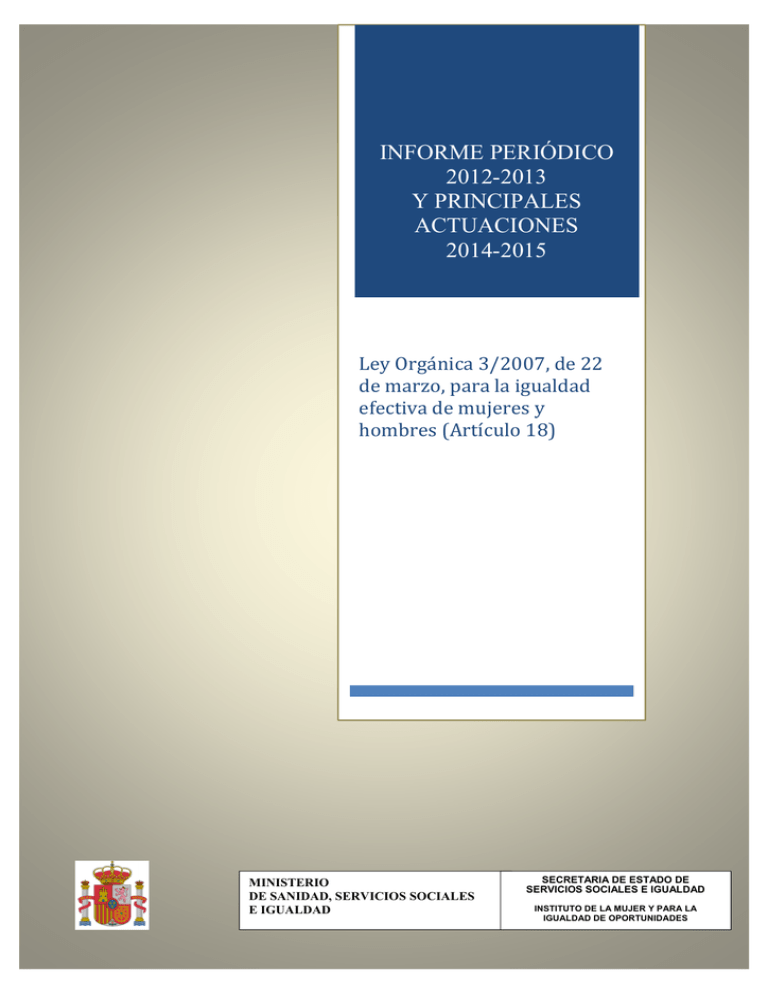Informe Periódico 2012-2013 y Principales
