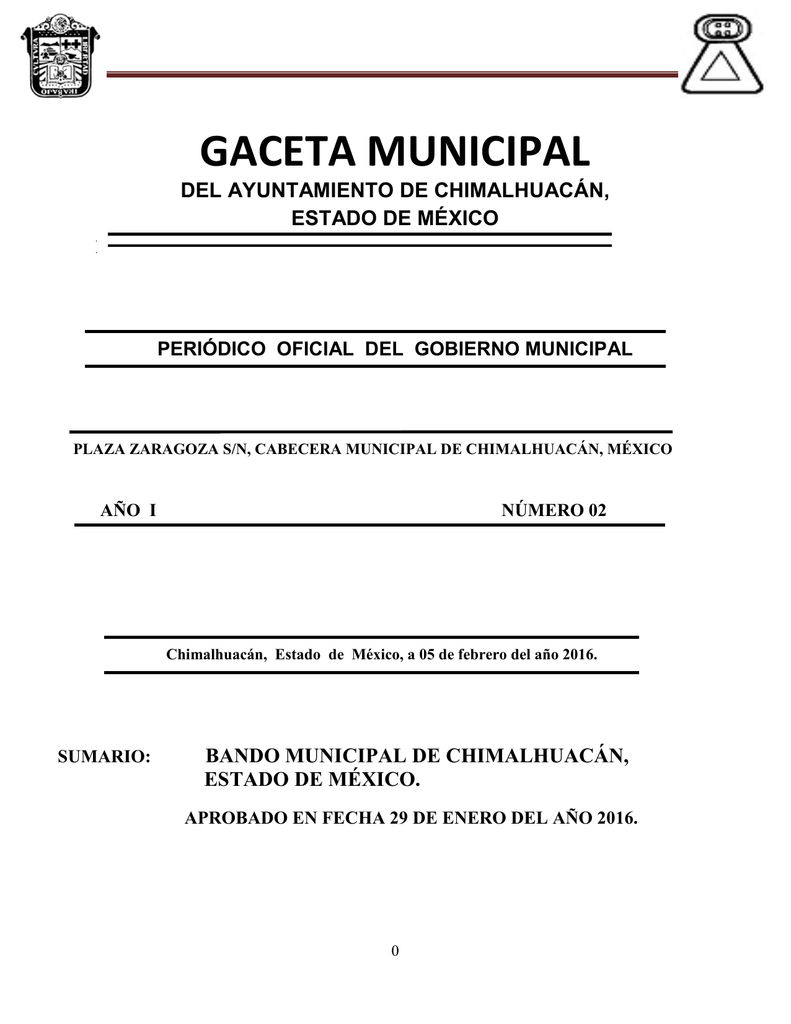 GACETA MUNICIPAL - Gobierno del Estado de México