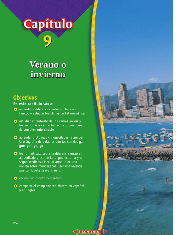 Capitulo 9: Verano o invierno