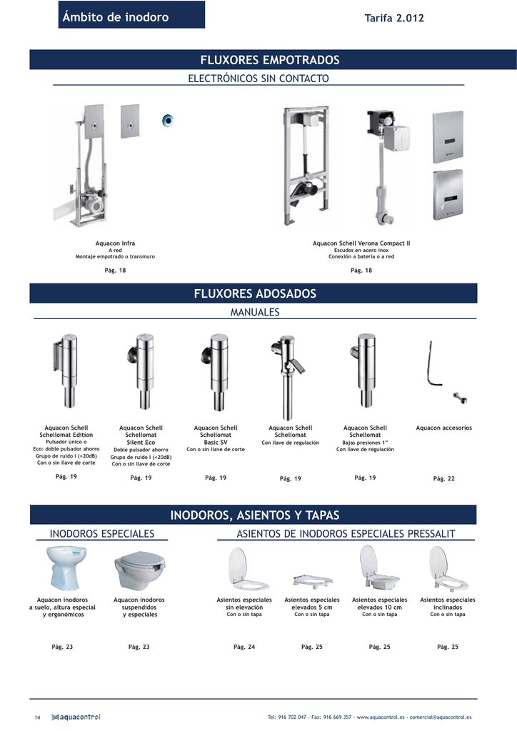 FLUXORES EMPOTRADOS FLUXORES ADOSADOS