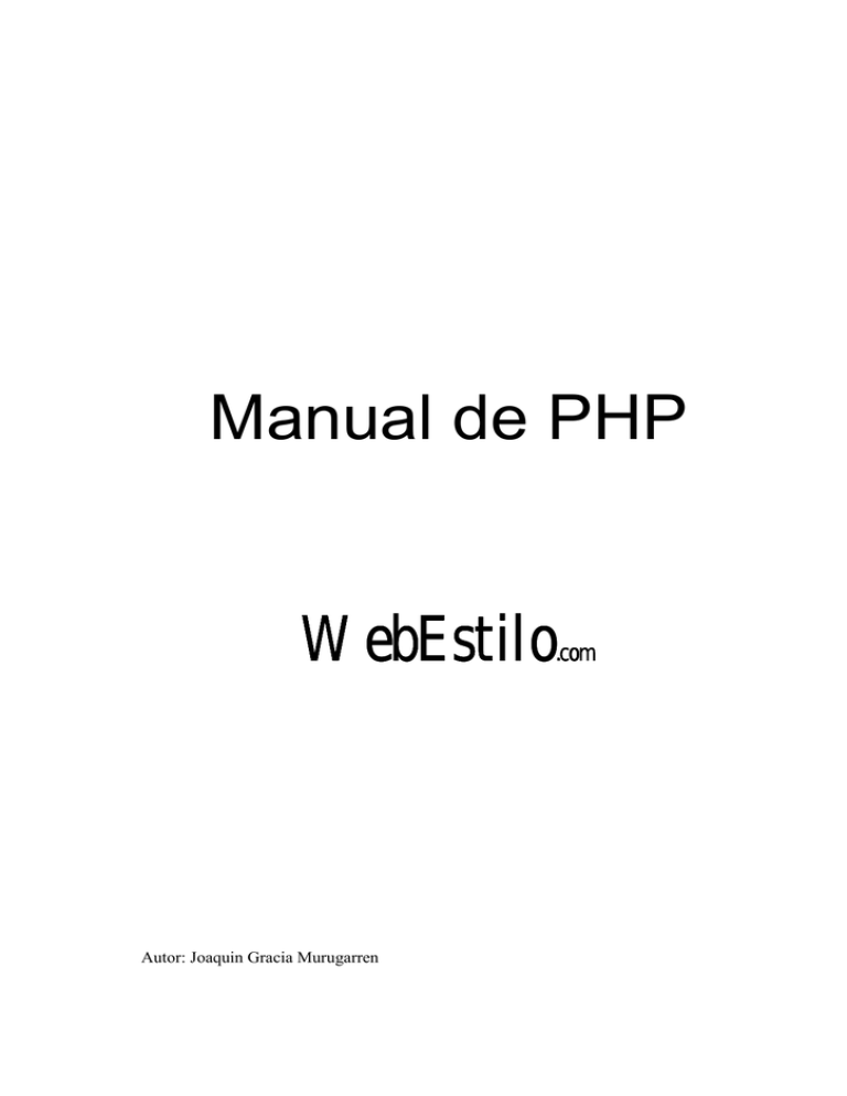 Manual de PHP