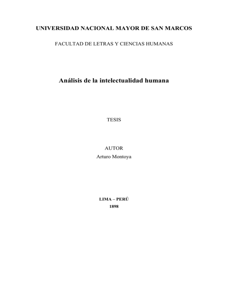 Análisis de la intelectualidad humana