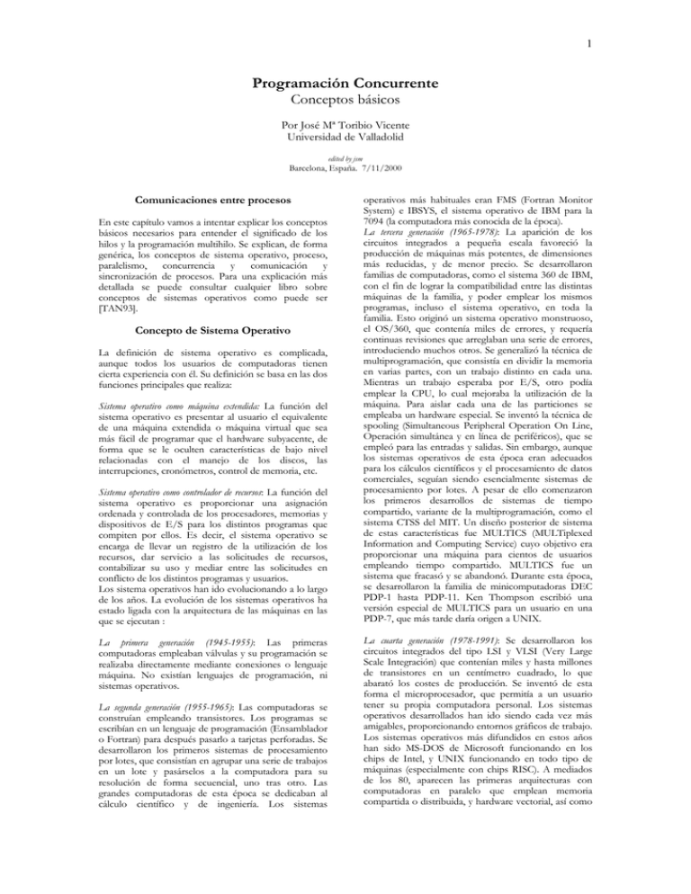 Programación Concurrente