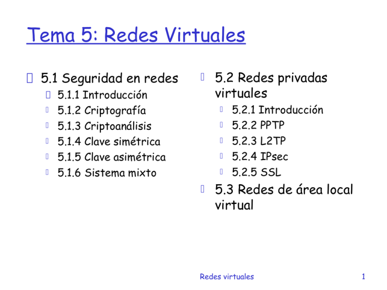 Tema 5: Redes Virtuales