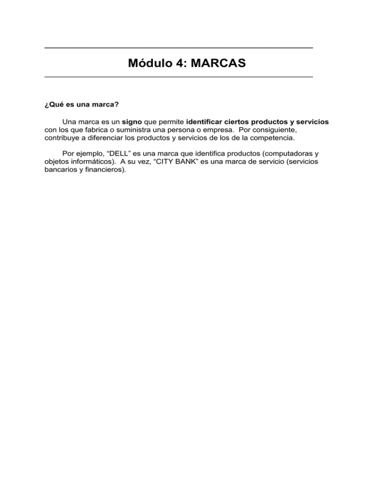 Módulo 4: MARCAS