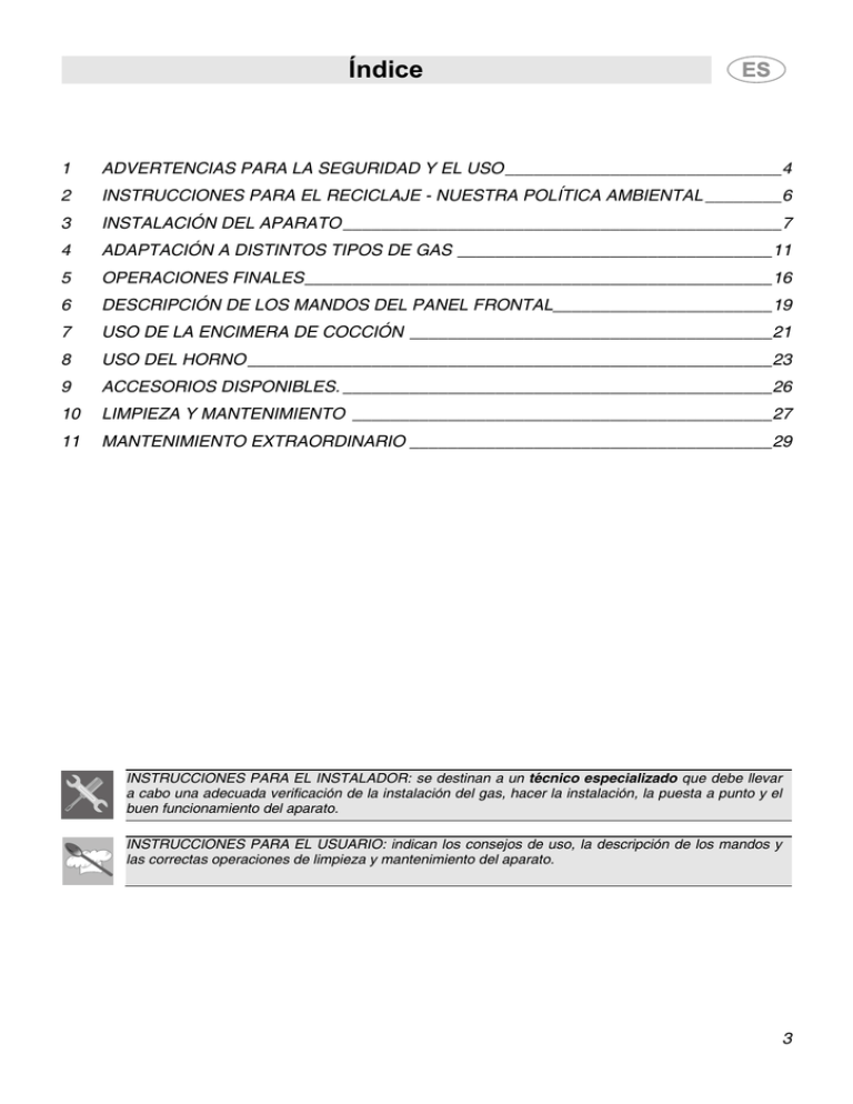 Instrucciones para el instalador
