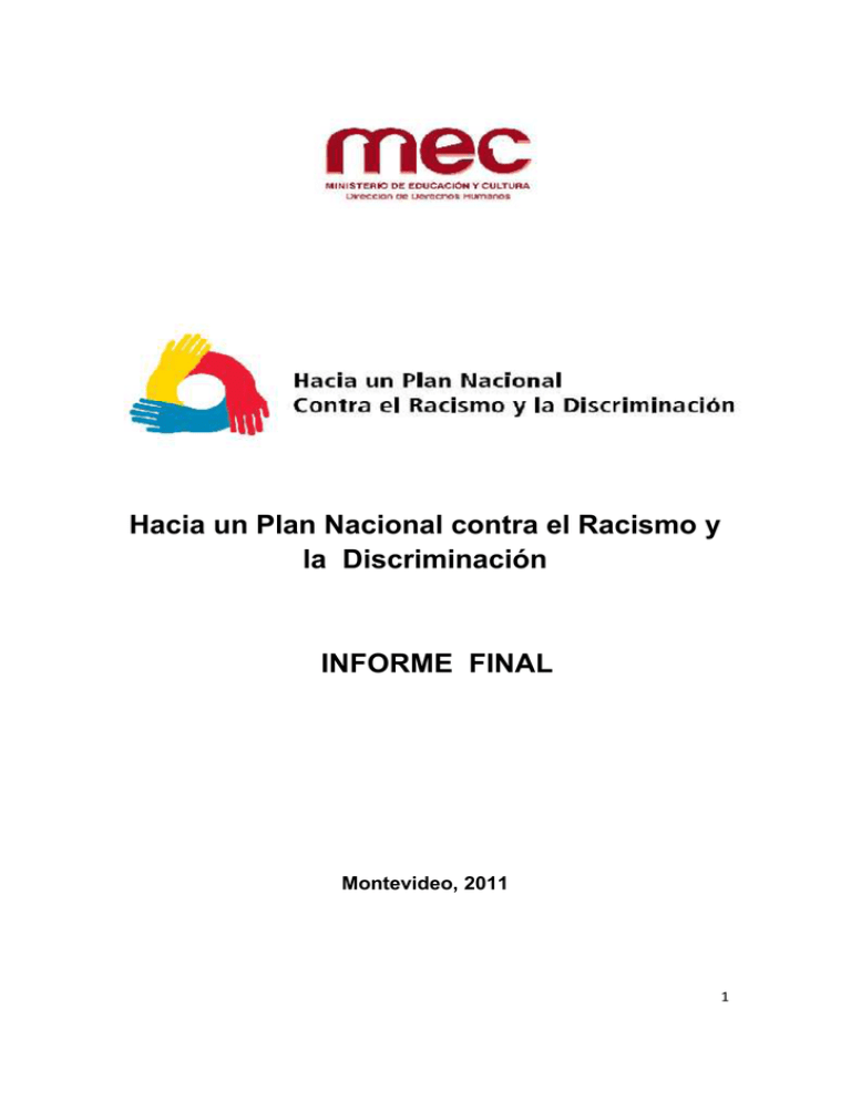 Hacia un Plan Nacional contra el Racismo y la Discriminación