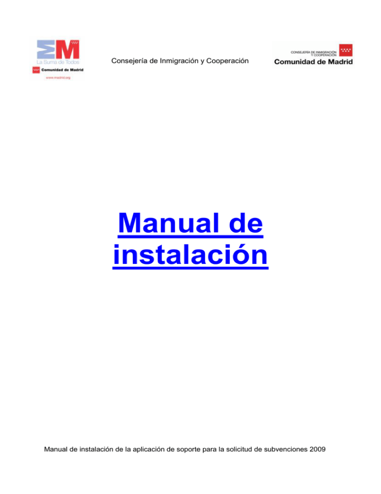 Manual de instalación
