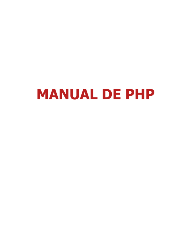 MANUAL DE PHP