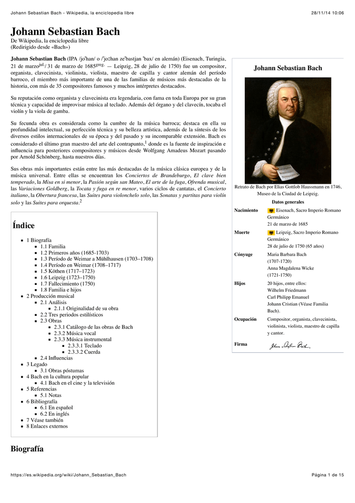 Johann Sebastian Bach - Wikipedia, la