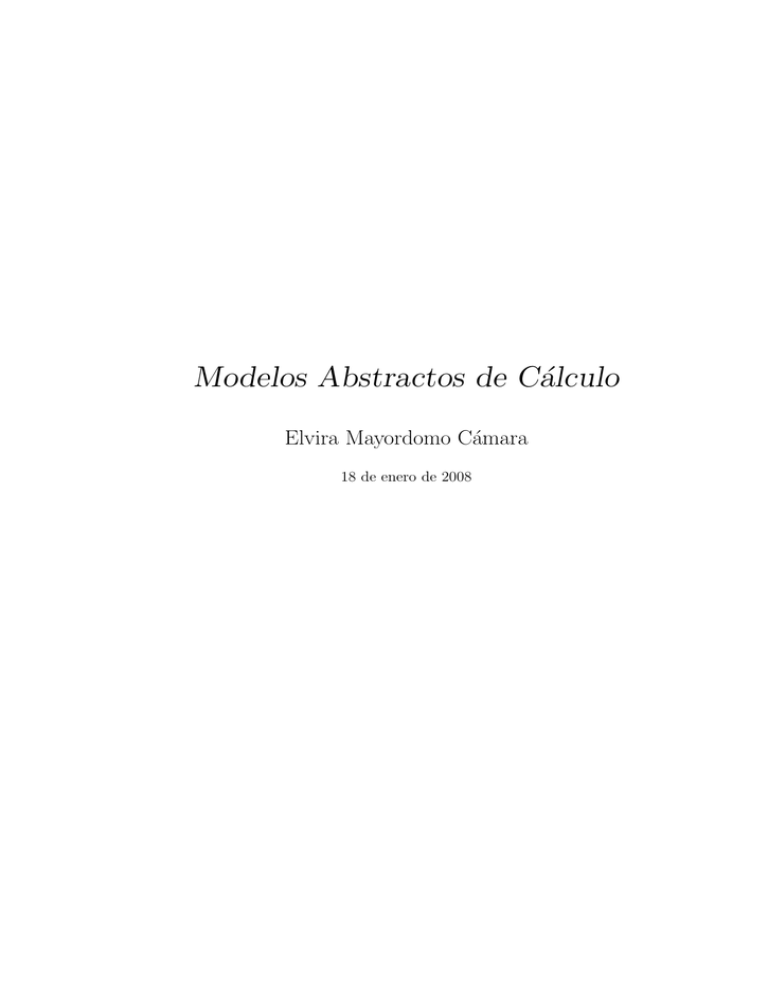 Modelos Abstractos de Cálculo