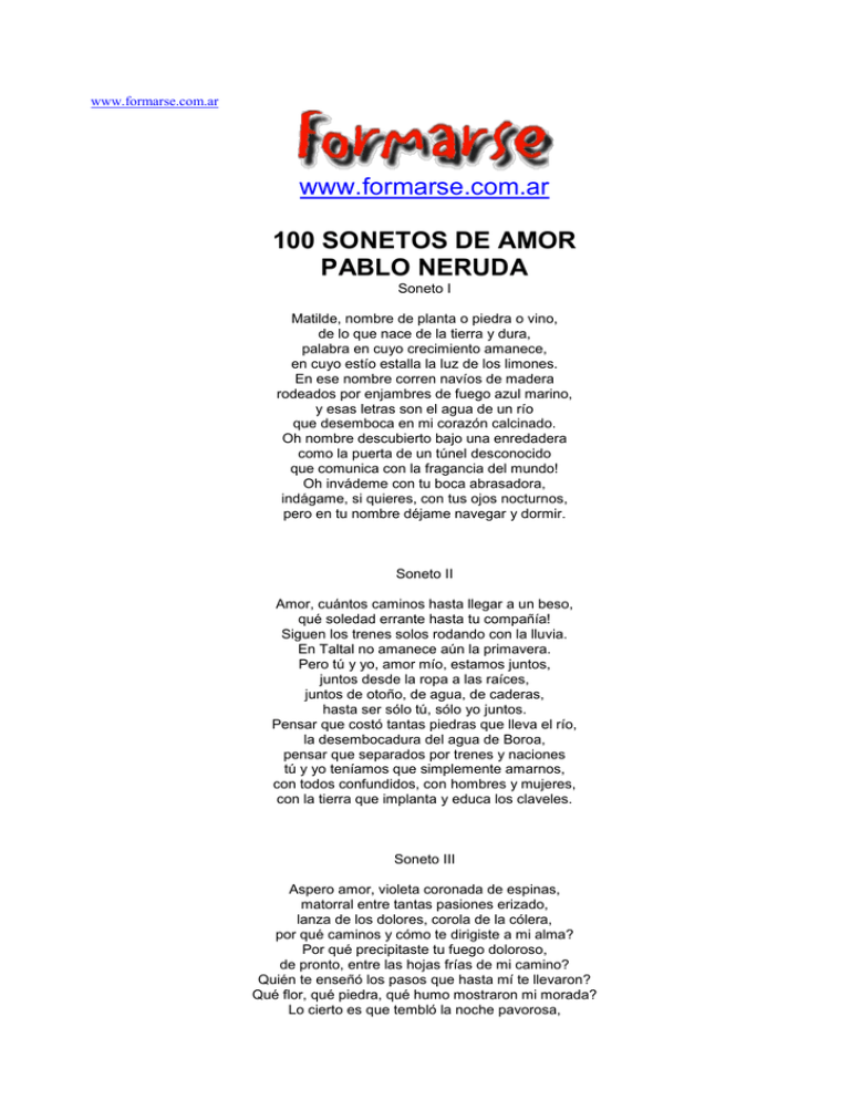 100 SONETOS DE AMOR