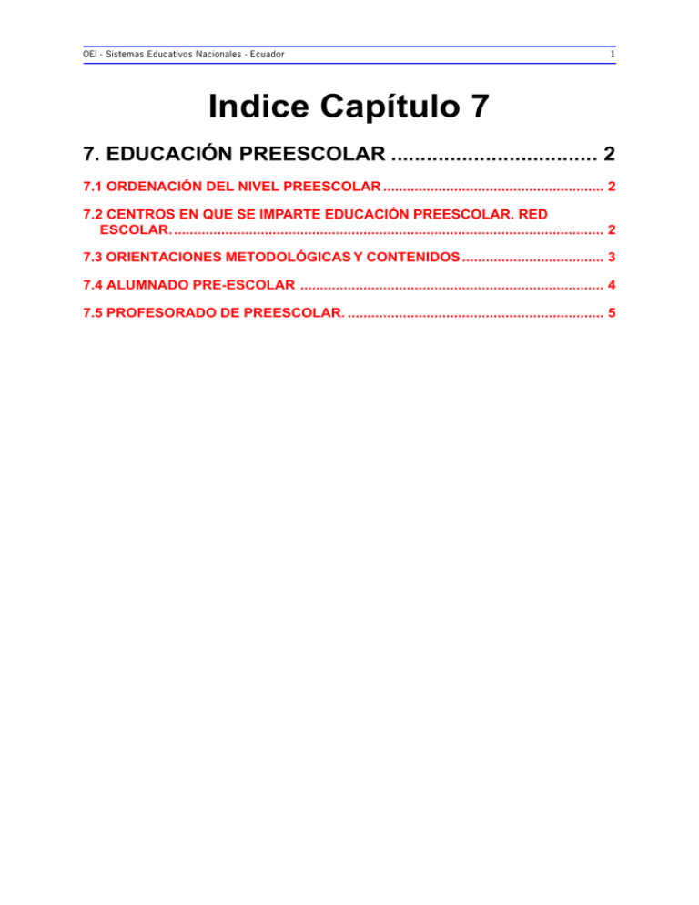 7. Educación Preescolar