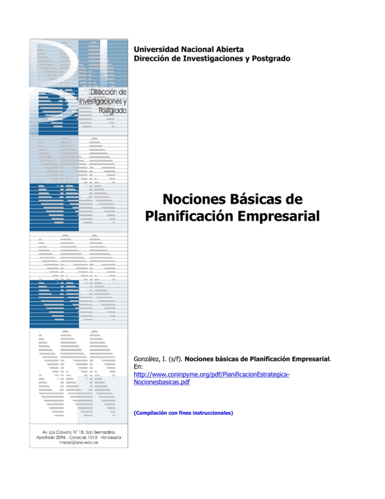 Nociones Básicas de Planificación Empresarial