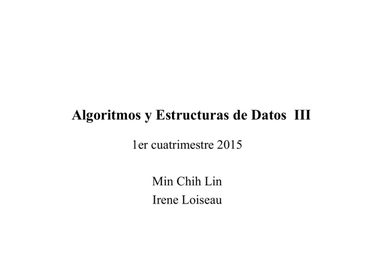 Algoritmos y Estructuras de Datos III