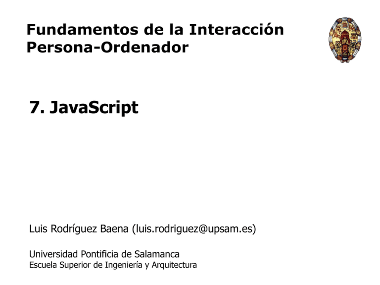 Tema 7. Programación del lado del cliente