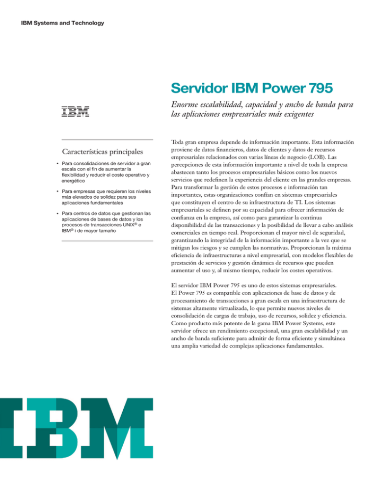 Servidor IBM Power 795