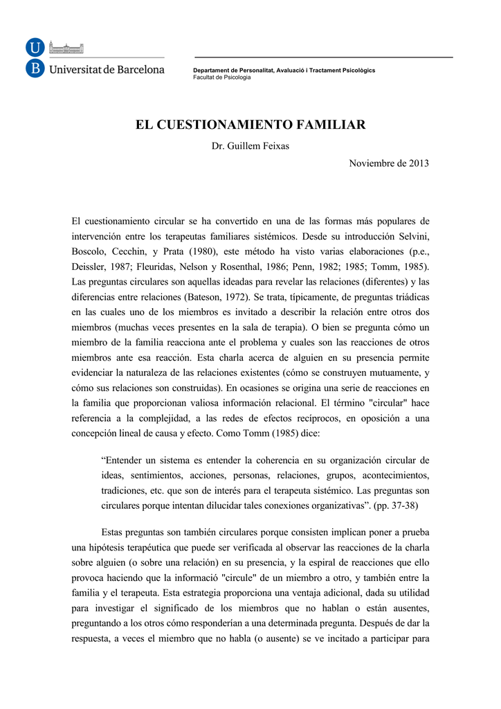 EL CUESTIONAMIENTO CIRCULAR