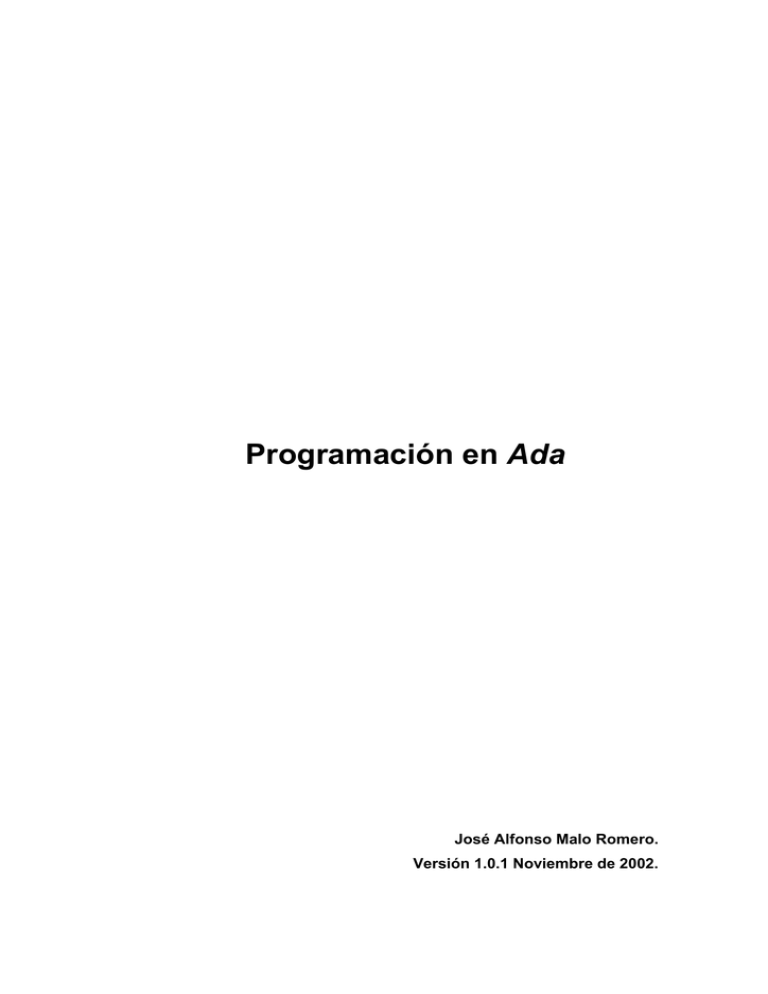 Programación en Ada