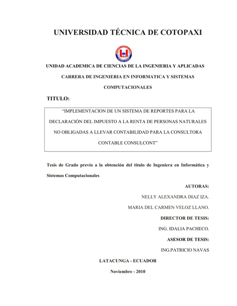 Repositorio UTC - Universidad Técnica de Cotopaxi