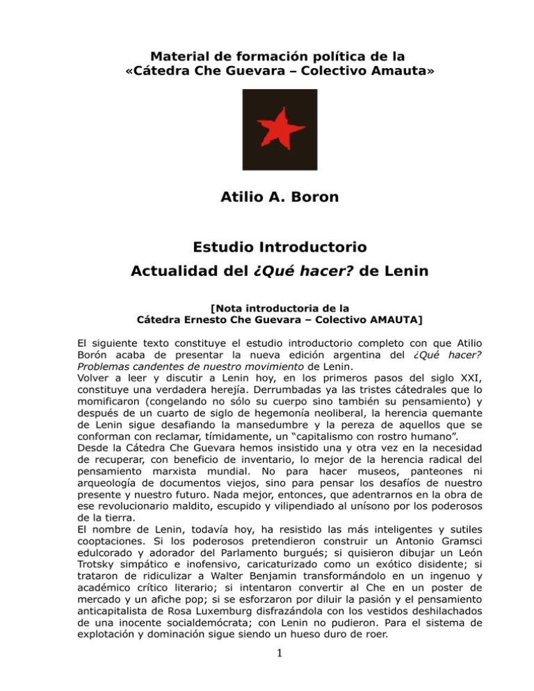 Qué hacer? de Lenin