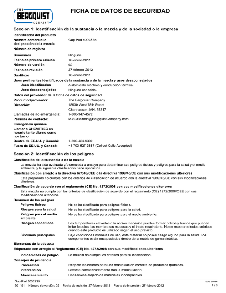 ficha de datos de seguridad