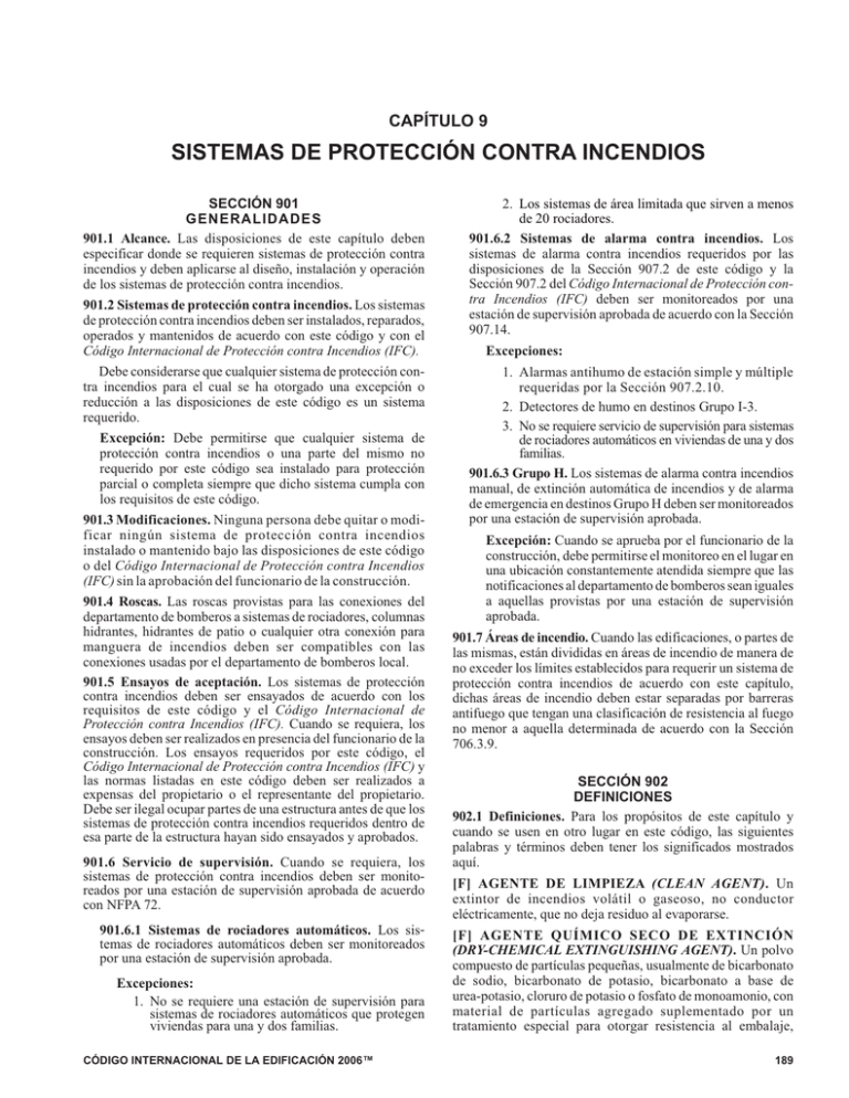 sistemas de protección contra incendios