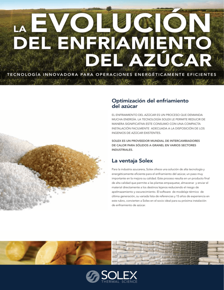 del enfriamiento del azúcar